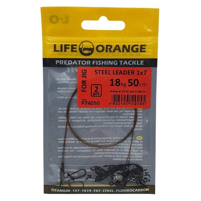 Life Orange 1x7 Steel Leader » HechtundBarsch.de